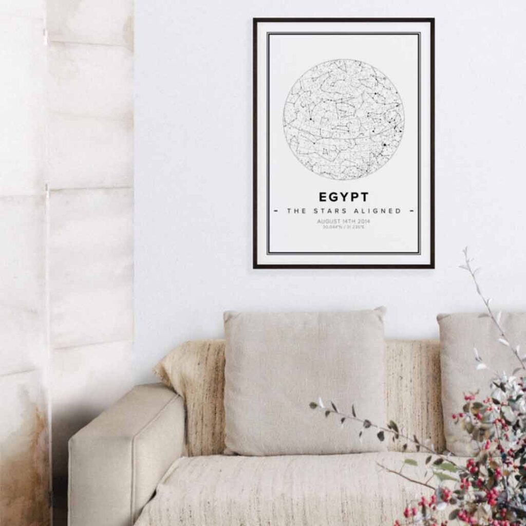 Egypt Star Map Poster: Design Your Own - Mapiful