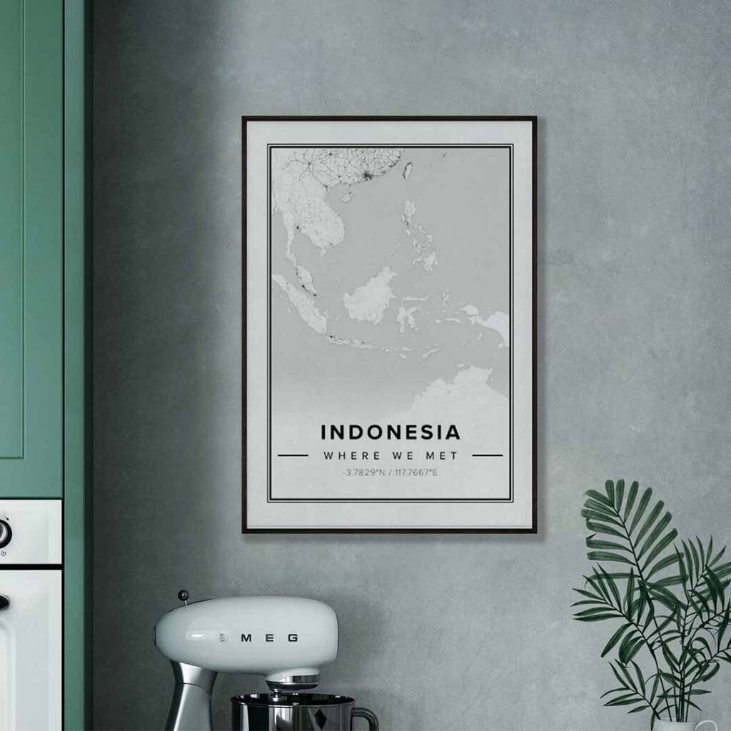 Indonesia Map Art: Design Your Own Map Poster - Mapiful