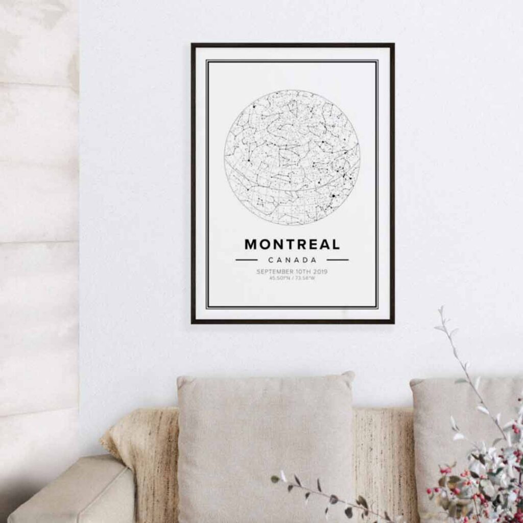 Montreal Star Map print: Design your own - Mapiful