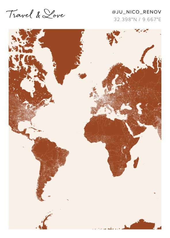 World Map Poster Create Your Own Custom Map Art Prints Mapiful