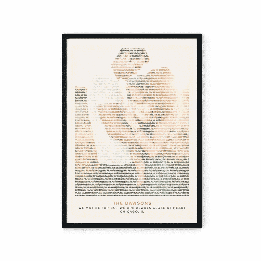 Customizable Text Art Posters - Pair Your Photo With Text - Mapiful