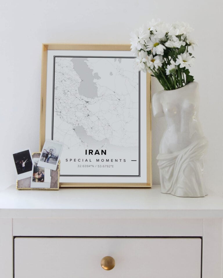 Iran Map Print - Design Your Own Map Art Poster - Mapiful