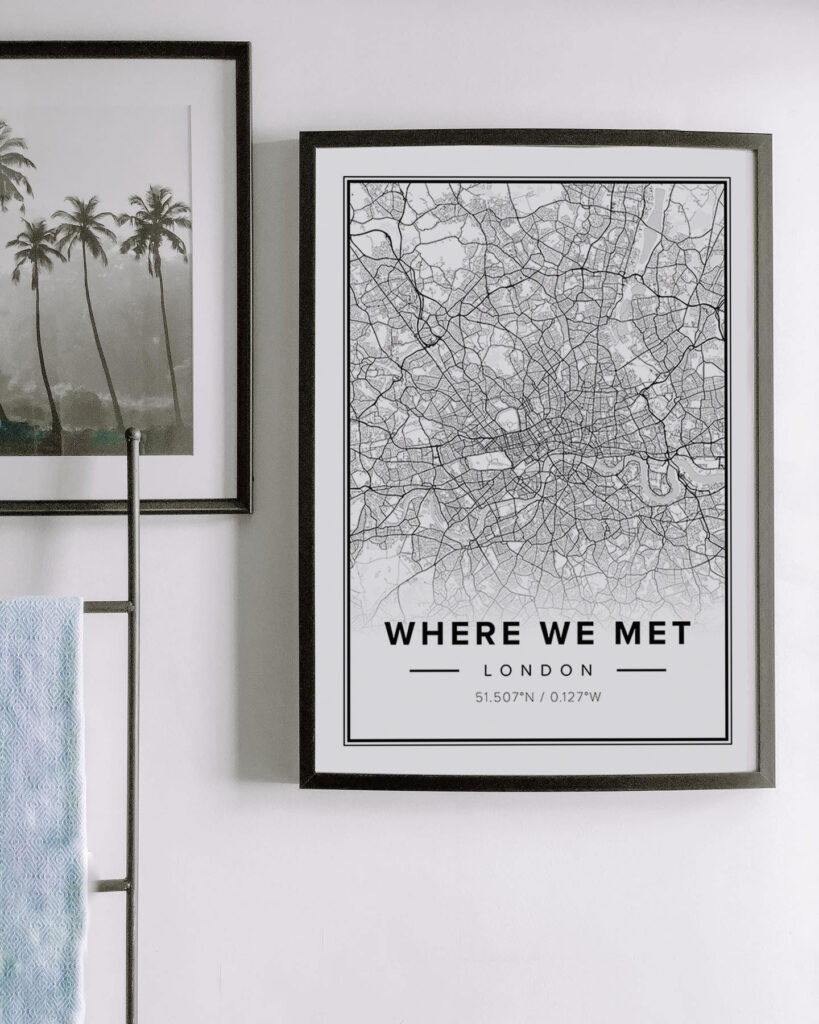 Beautiful poster of Customizable Map Art Prints, Streetmap poster - Mapiful