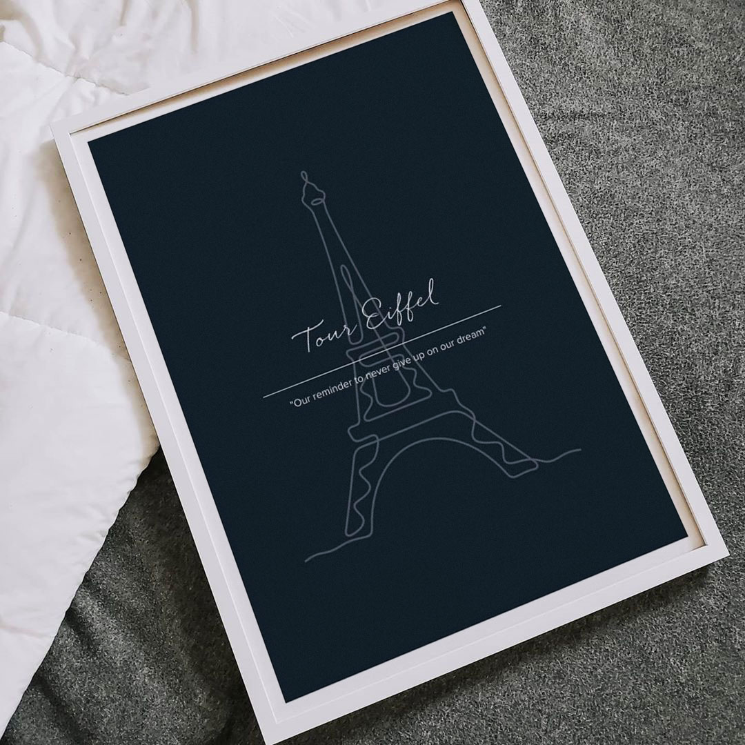 Beautiful poster of Landmark Line Art Prints, Lineart poster - Mapiful