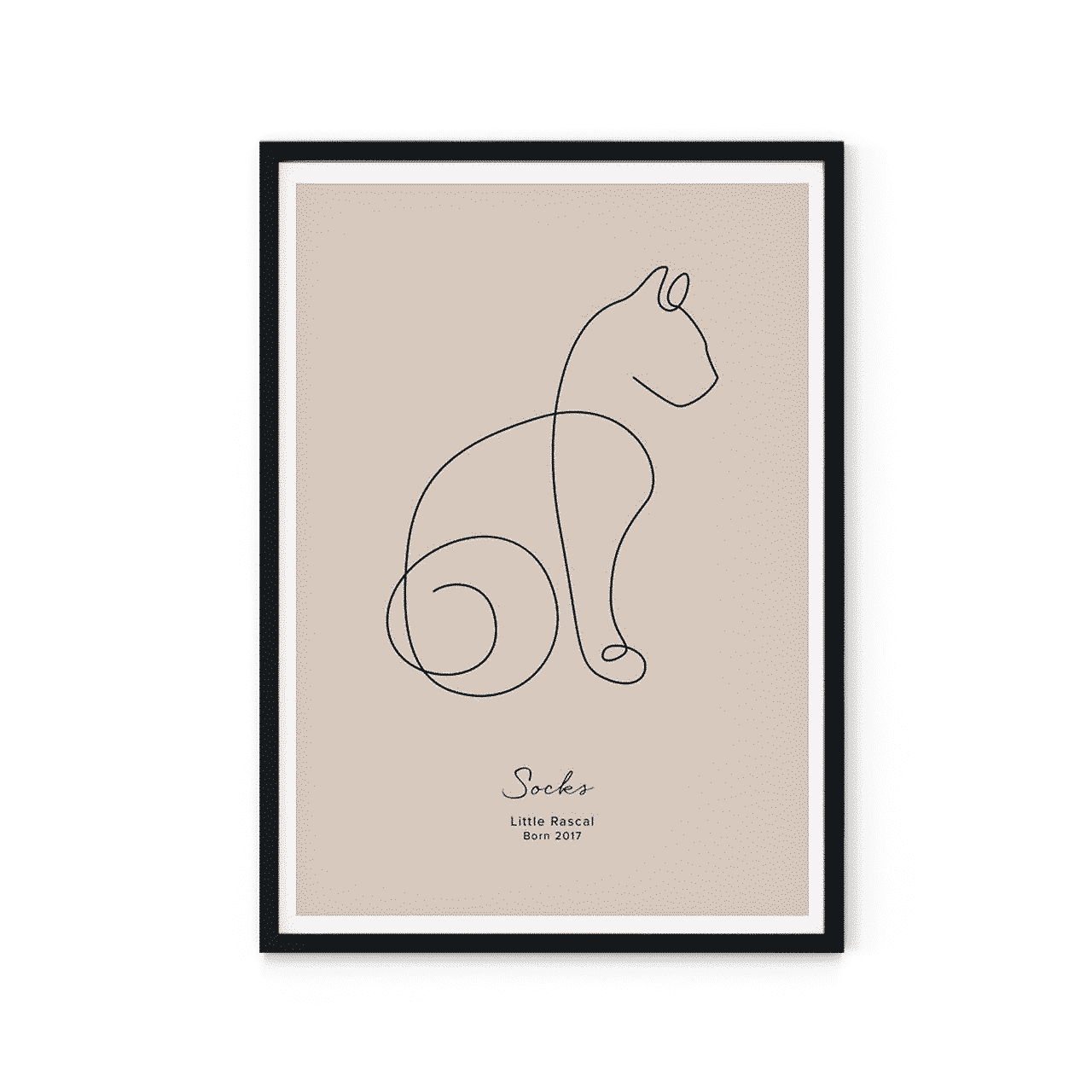 Cat Line Art Poster - Create Custom Illustrated Cat Posters - Mapiful