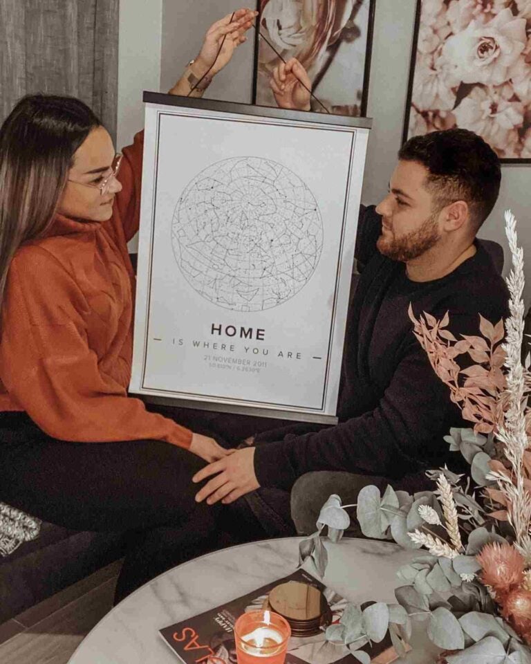 Our Home Star Map Poster - Design Your Own Wall Art Poster - Mapiful