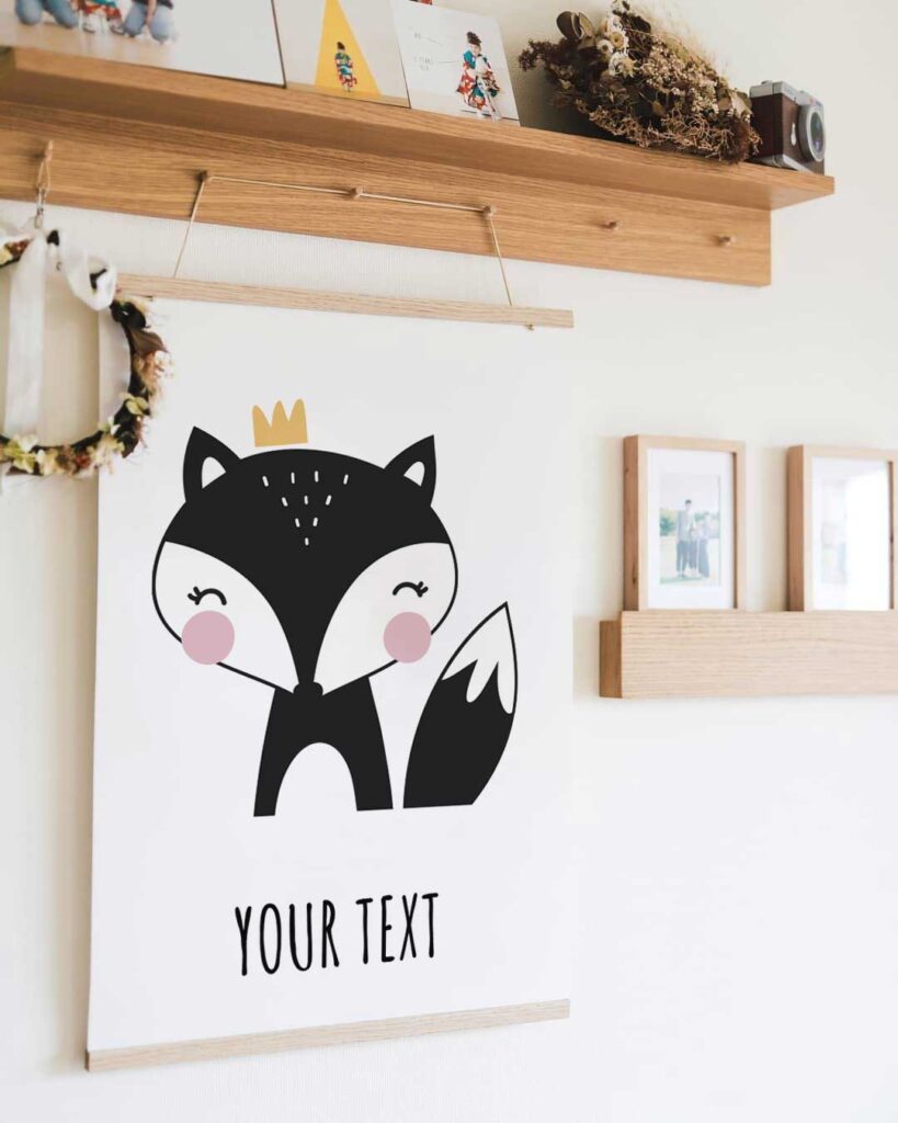 Personalize Your Own Nursery Poster - Fox - Mapiful